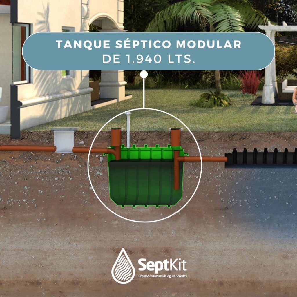 Tanque Séptico modular de 1.940 lts - Septkit